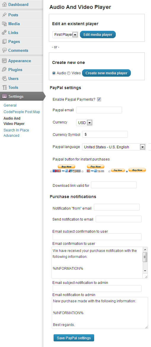 AVP Ball Audio and Video Player